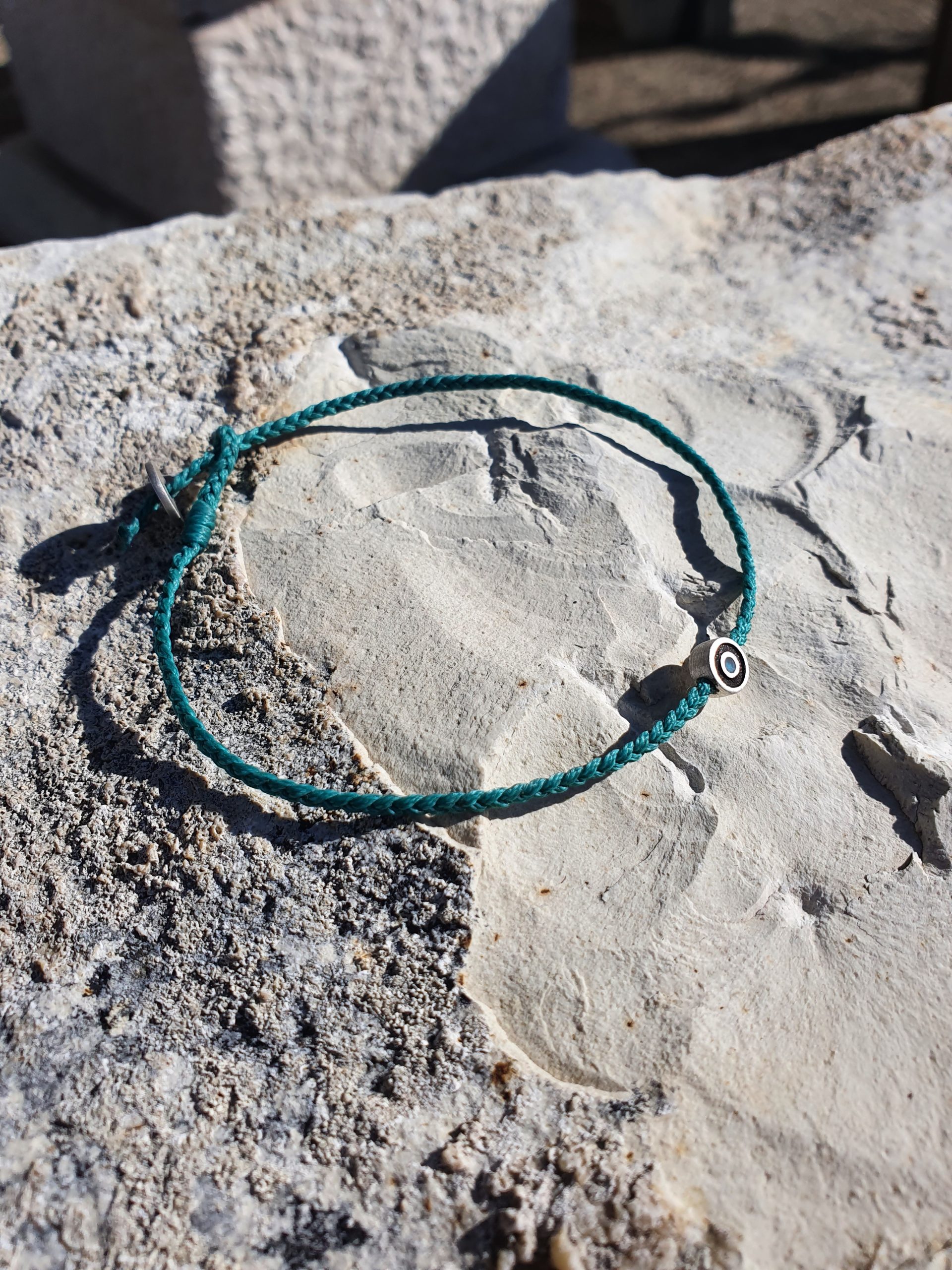 Petrol Armband Böser Blick - Naturstein Centrum LPM